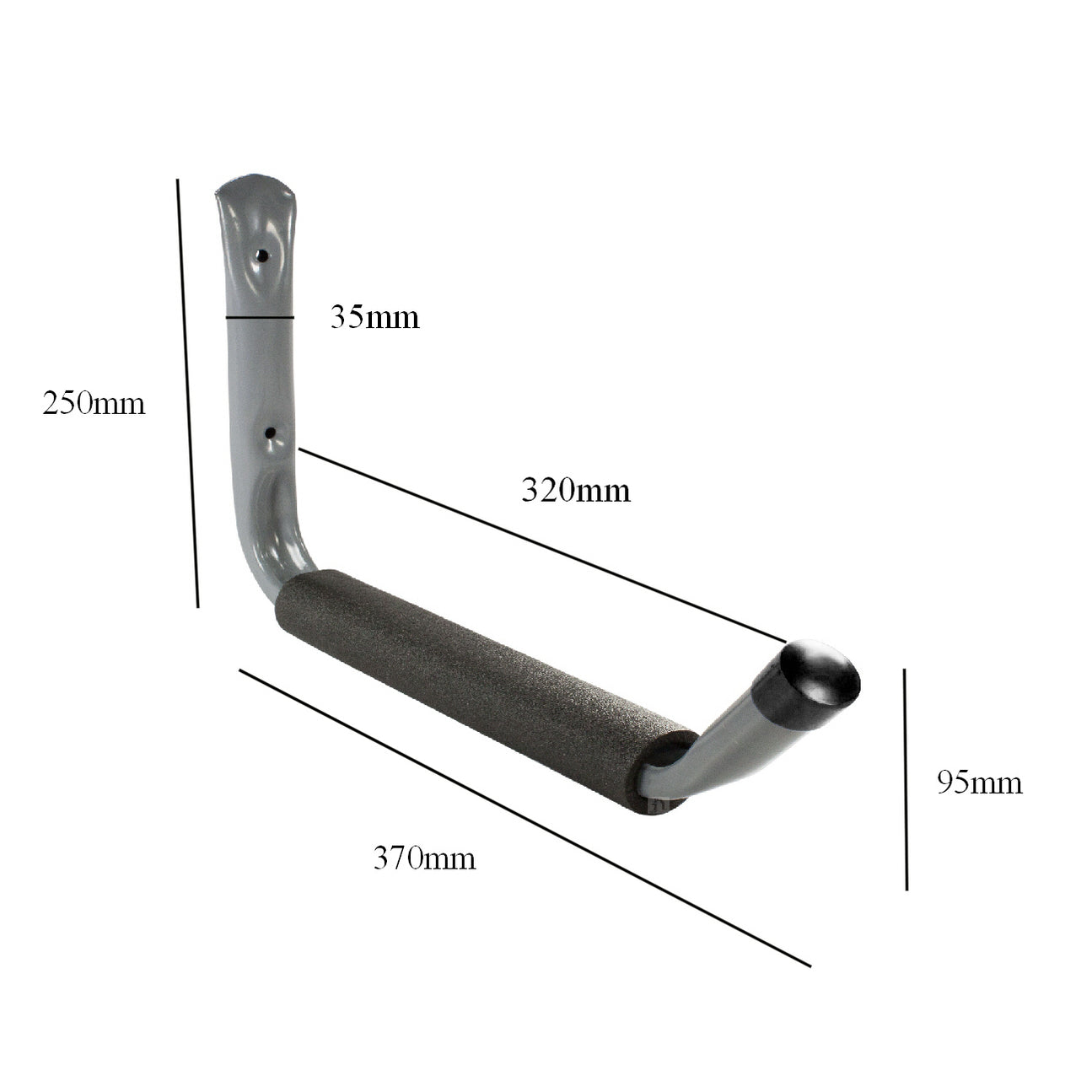 2 x Giant Heavy Duty 370mm Storage Hooks Wall Mounted — Homesmart