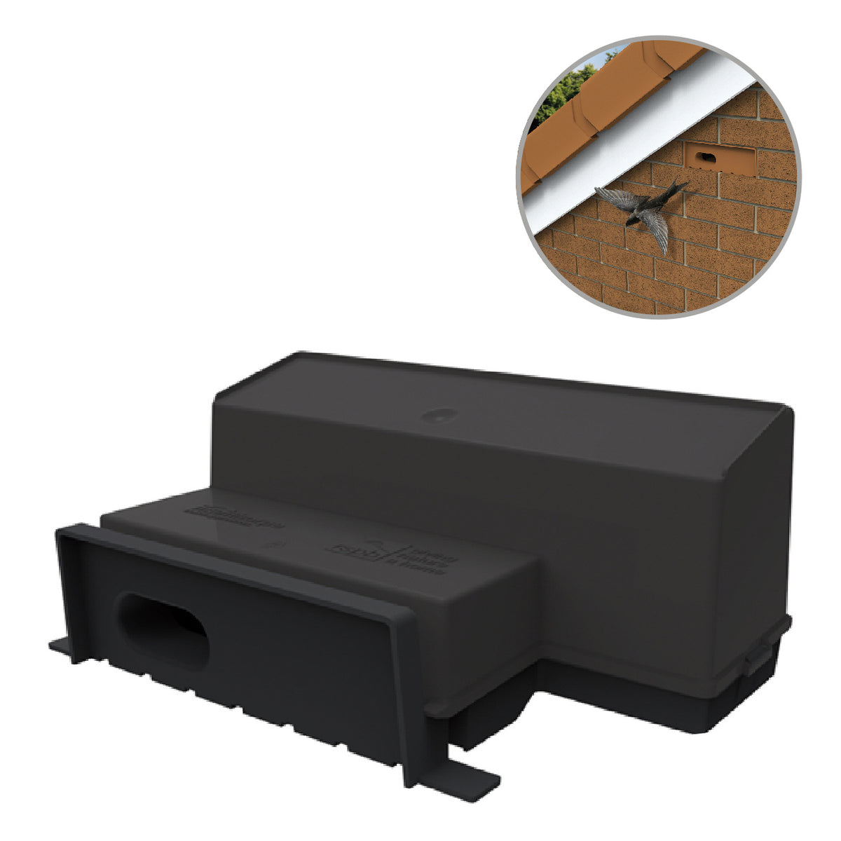 Swift Nesting Brick Box / Black Breeding Bird House — Homesmart